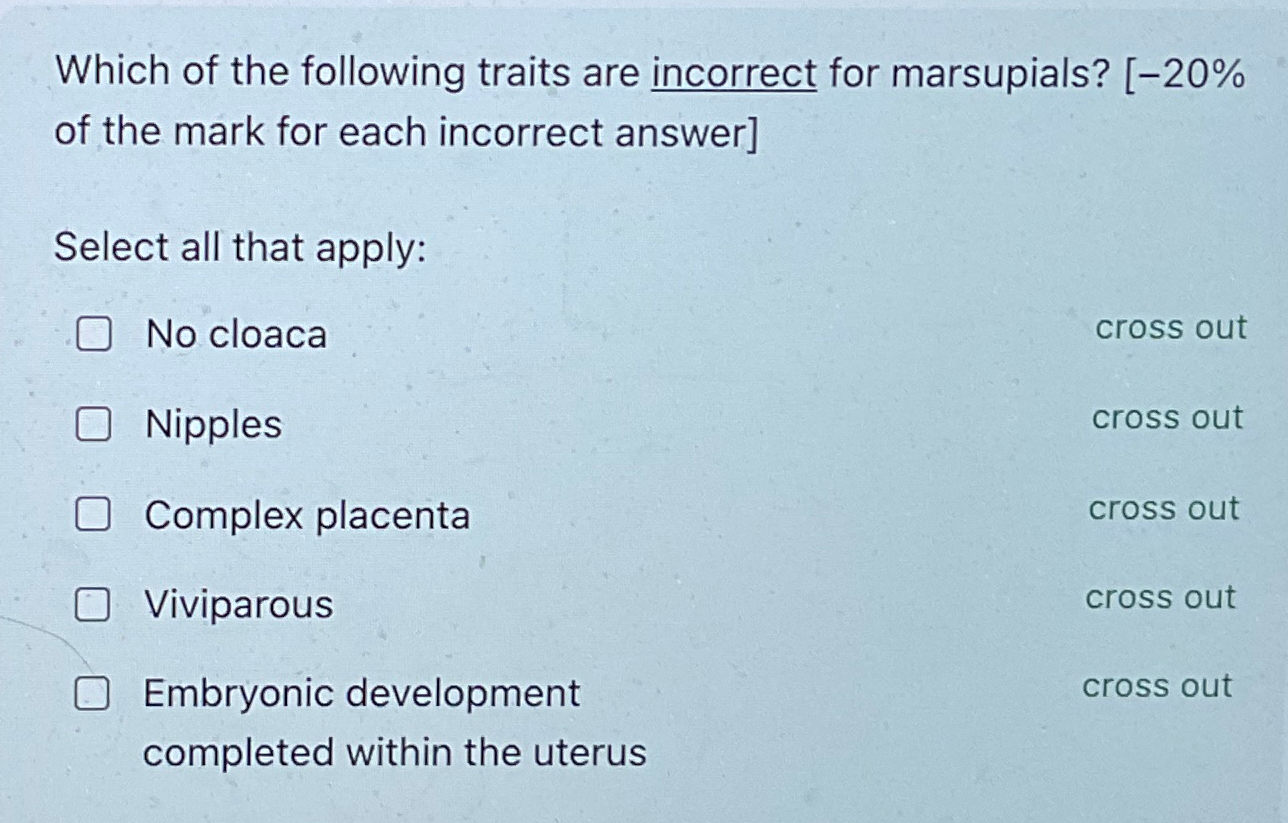 Solved Which of the following traits are incorrect for | Chegg.com