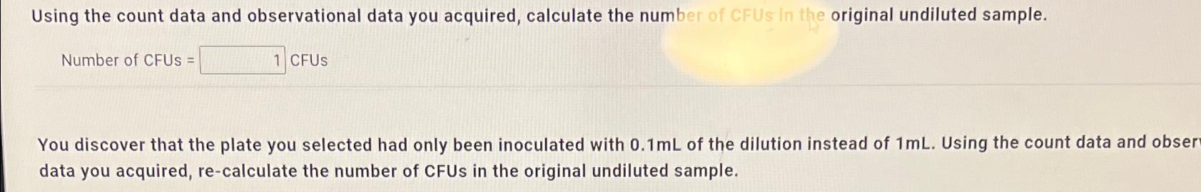 Solved Using the count data and observational data you | Chegg.com