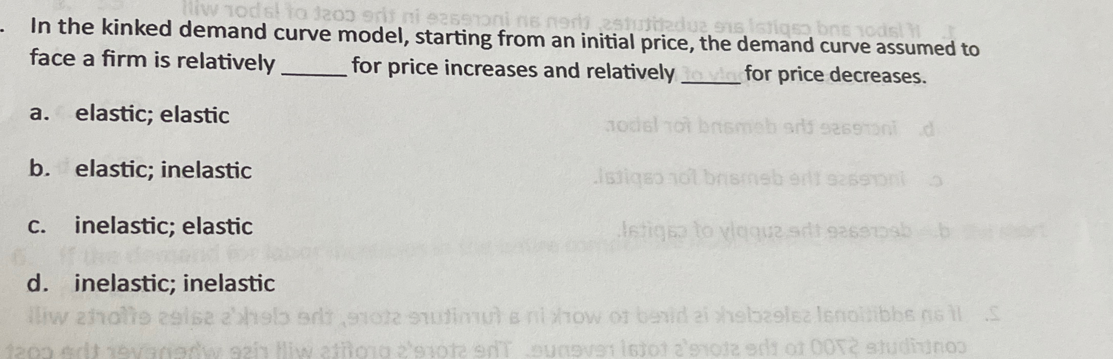 Solved In the kinked demand curve model, starting from an | Chegg.com