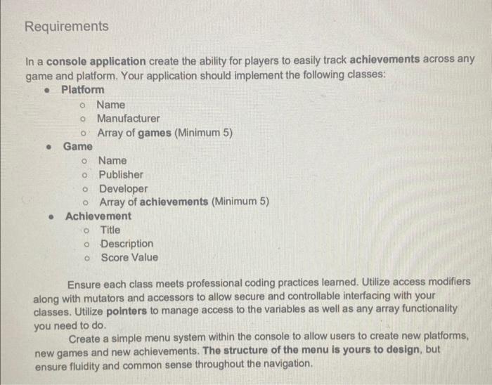 Solved In a console application create the ability for | Chegg.com