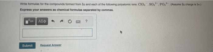Solved Write formulas for the compounds formed from Sr and | Chegg.com