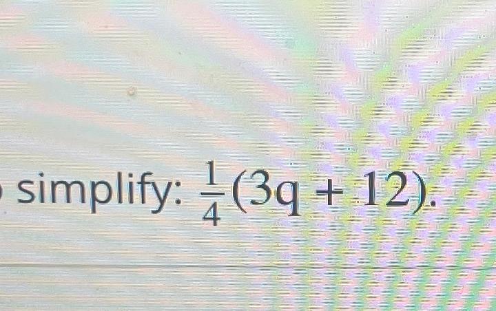 Solved simplify: 14(3q+12) | Chegg.com