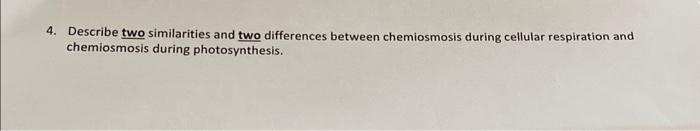 Solved Describe two similarities and two differences between | Chegg.com
