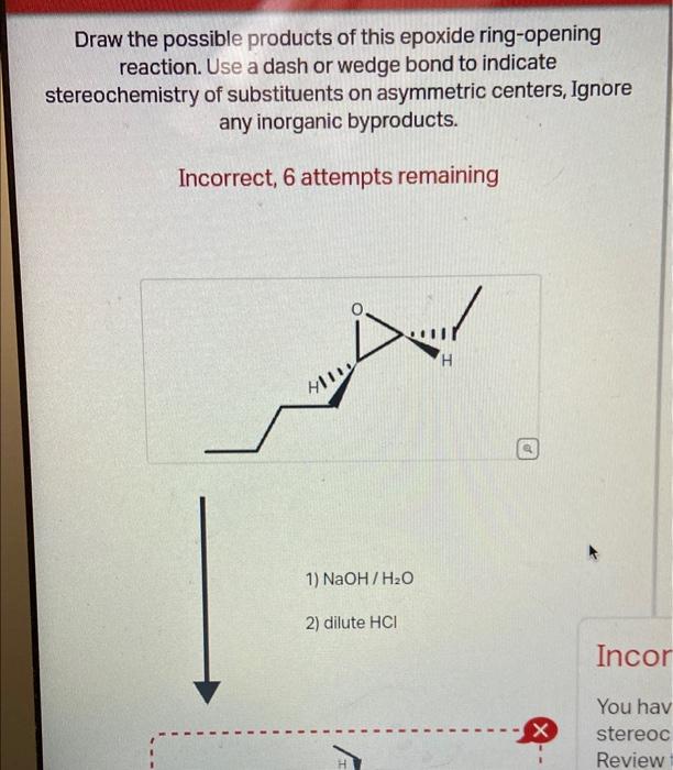 Solved Draw the possible products of this epoxide | Chegg.com
