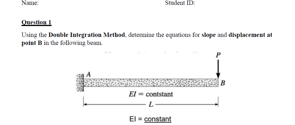 Solved Name:Student ID:Question 1Using the Double | Chegg.com