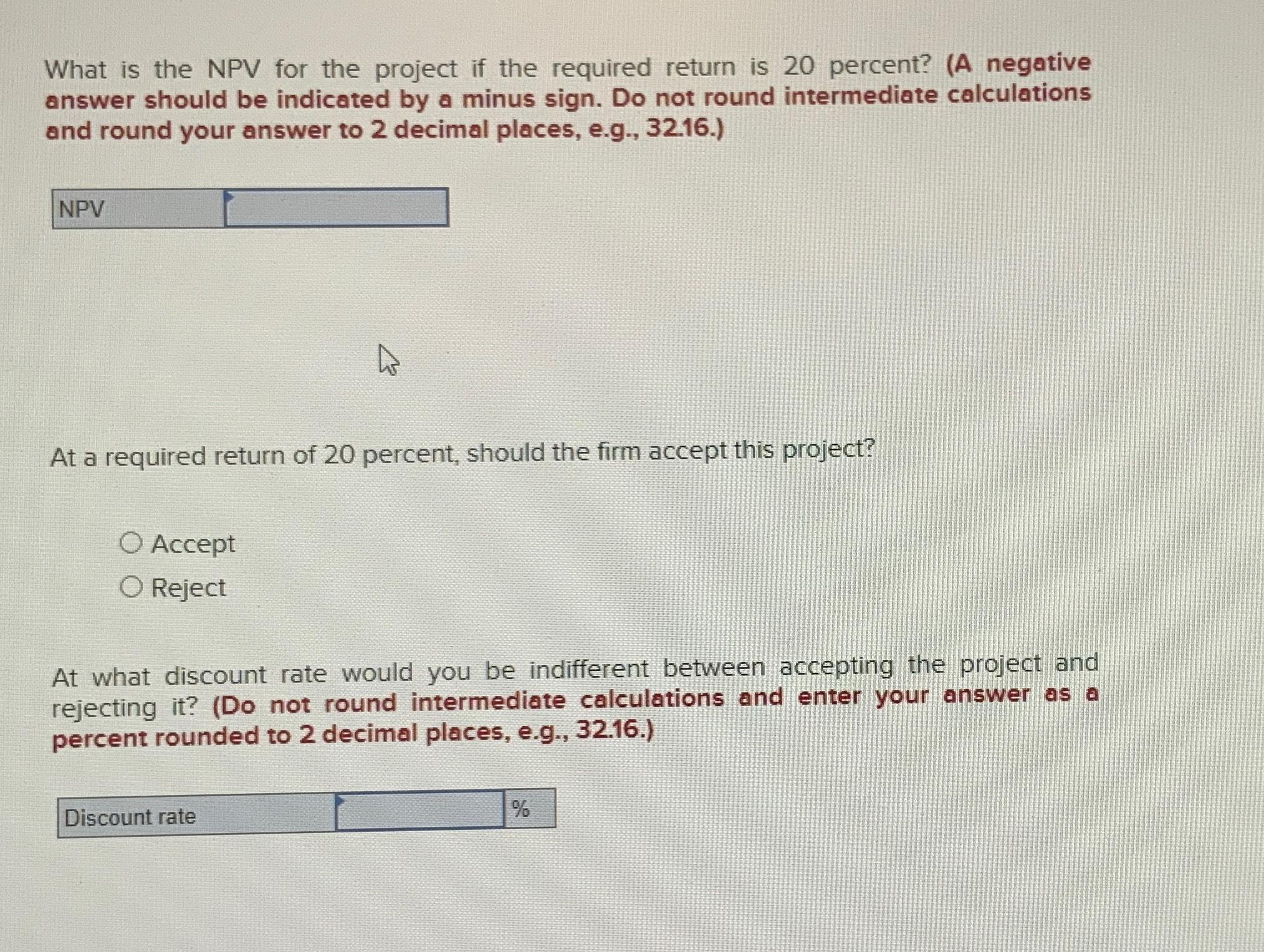 What is the NPV for the project if the required | Chegg.com