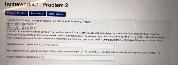Solved Homework41 Problem 2 Previous Problem Next Problem