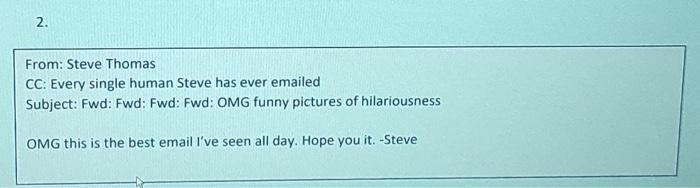 Solved BAD EMAIL ASSIGNMENT: Read the Guidelines for | Chegg.com