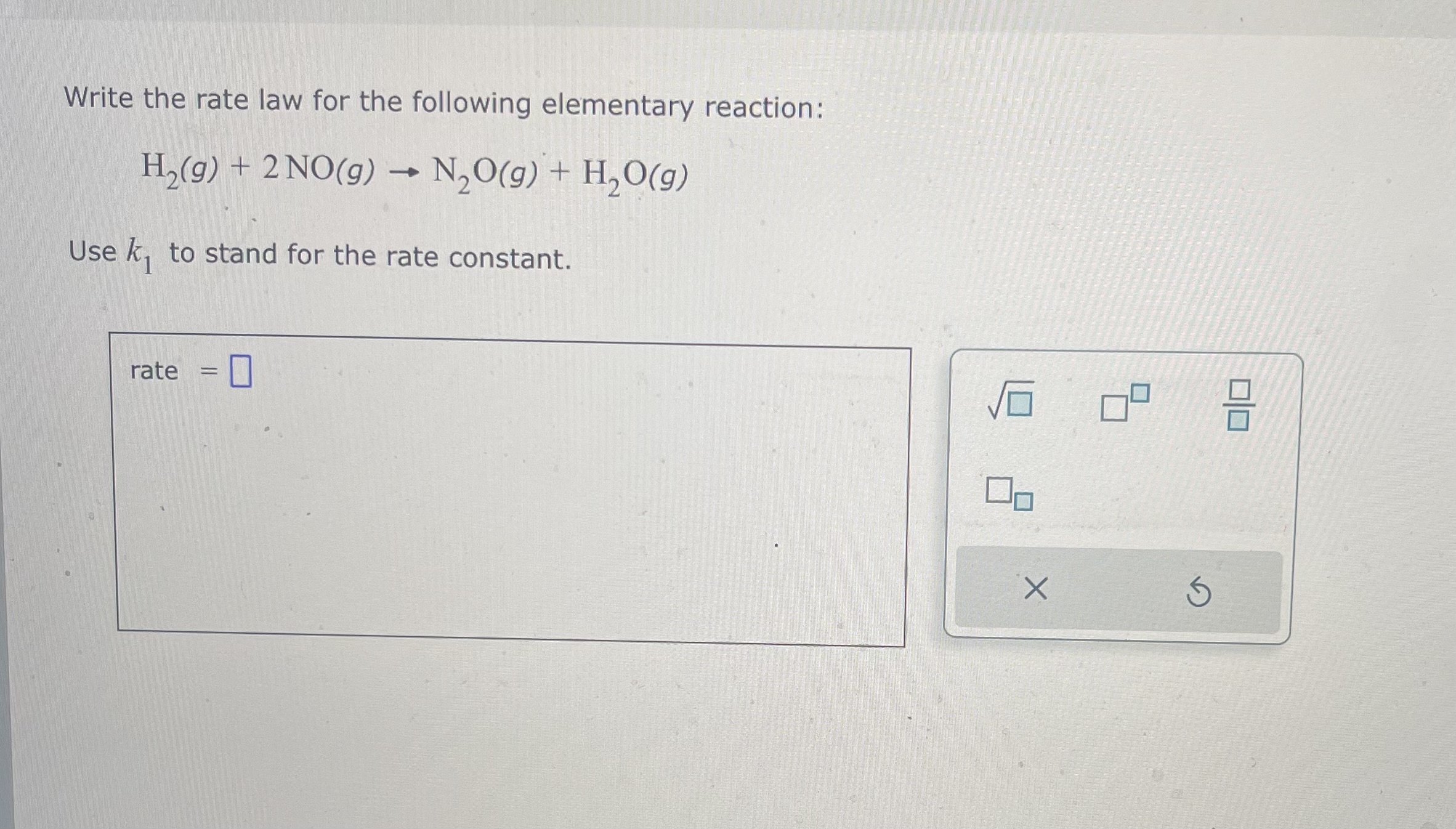 Solved Write the rate law for the following elementary | Chegg.com