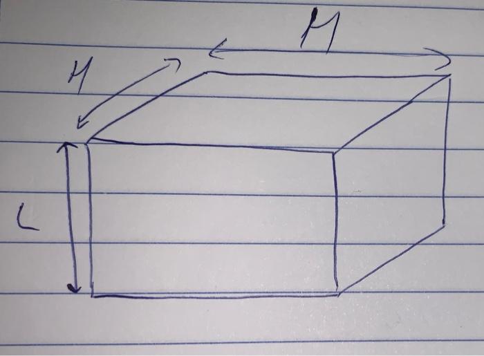 Solved A rectangular solid object with dimensions L = 10cm | Chegg.com