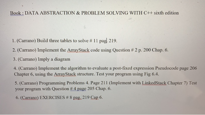 Book : DATA ABSTRACTION & PROBLEM SOLVING WITH CH | Chegg.com