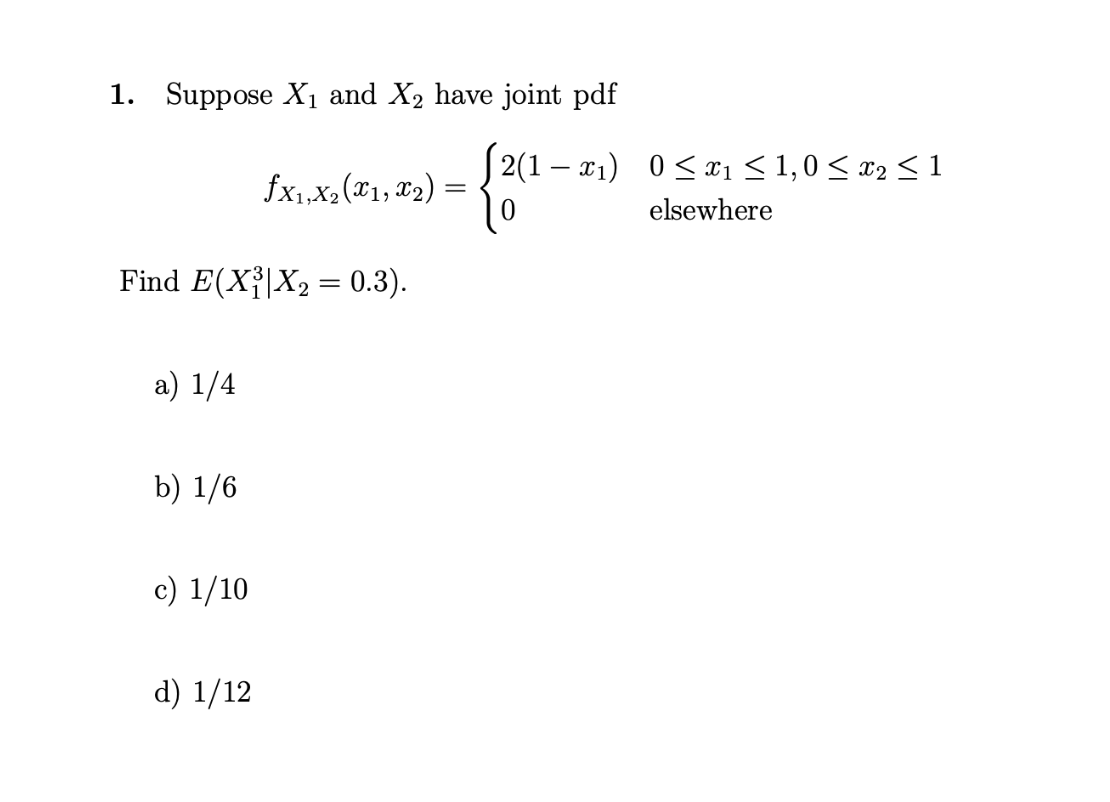 Solved Suppose x1 ﻿and x2 ﻿have joint | Chegg.com