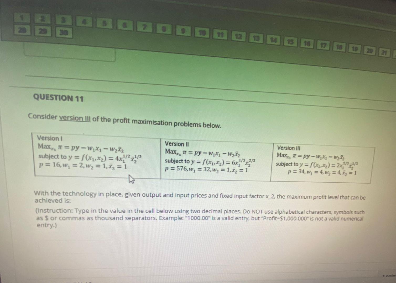 Solved 30 11 12 13 10 16 17 21 QUESTION 11 Consider version | Chegg.com