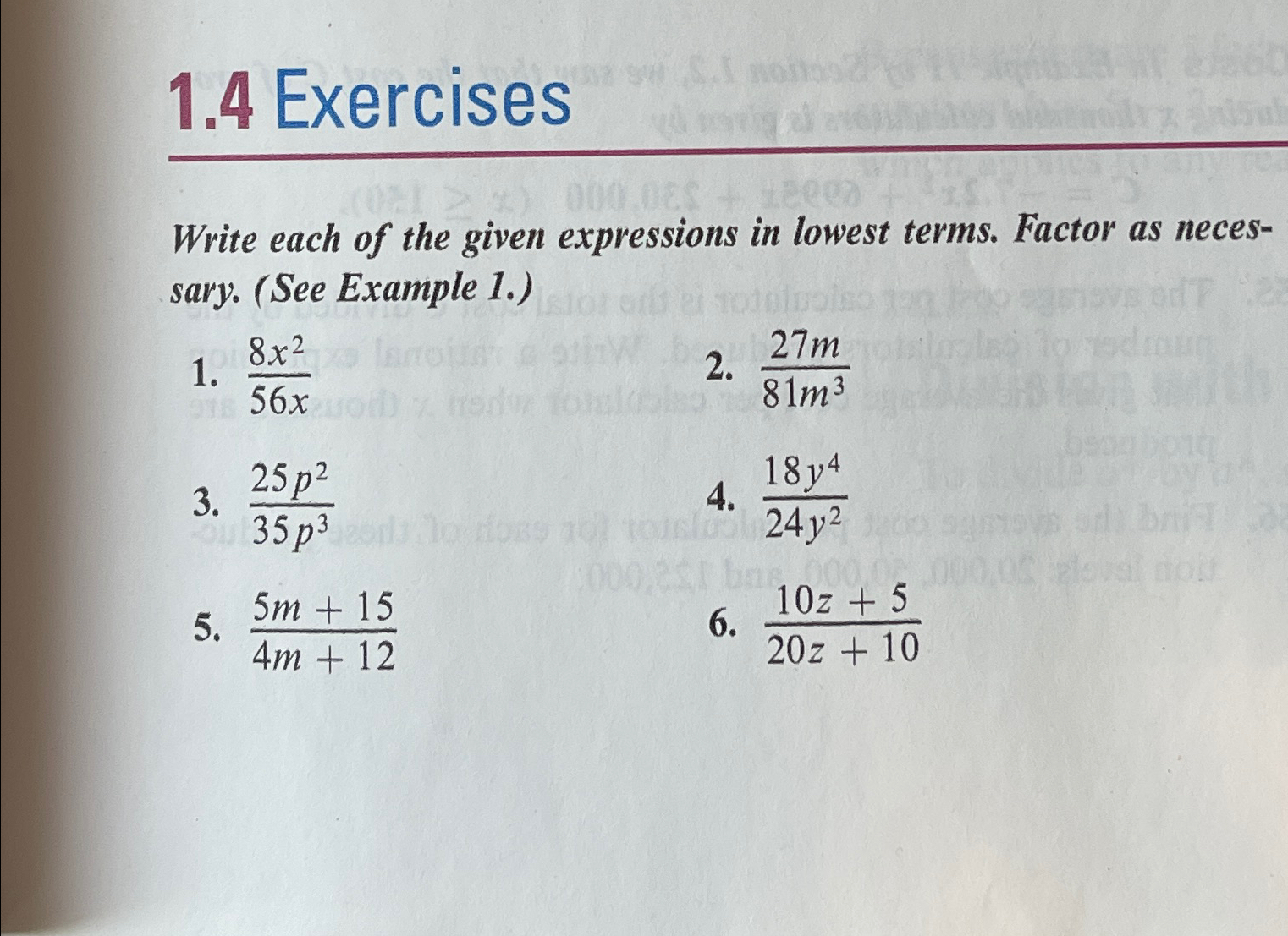 Solved 1.4 ﻿ExercisesWrite each of the given expressions in | Chegg.com