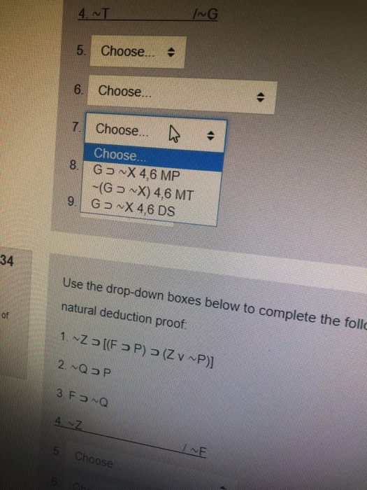 Solved Use the drop-down boxes below to complete the | Chegg.com