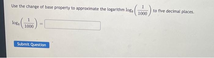Solved Use the change of base property to convert the given | Chegg.com