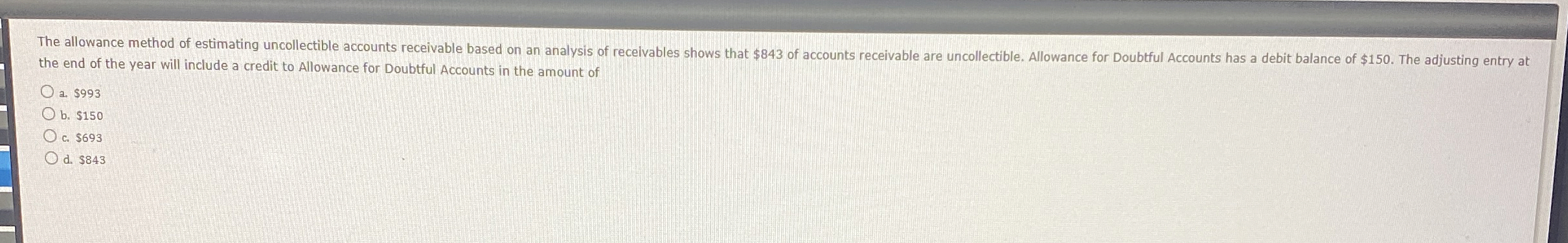 Solved the end of the year will include a credit to | Chegg.com