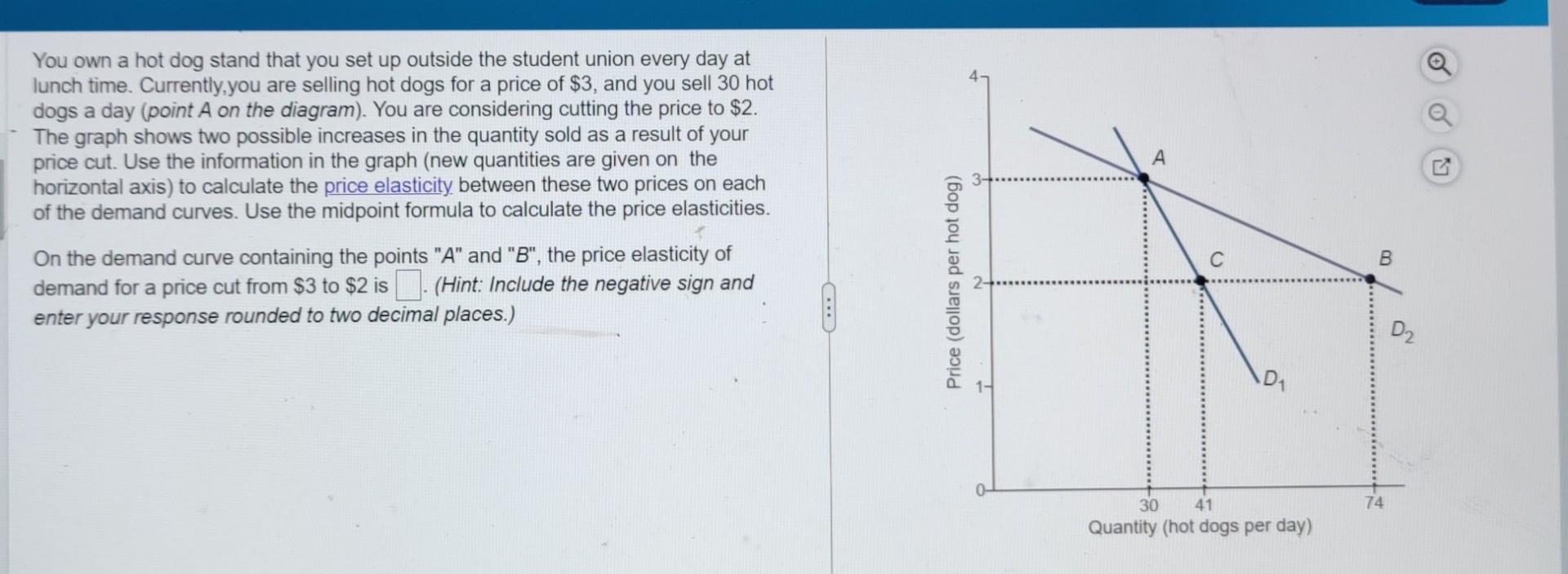Solved You own a hot dog stand that you set up outside the | Chegg.com