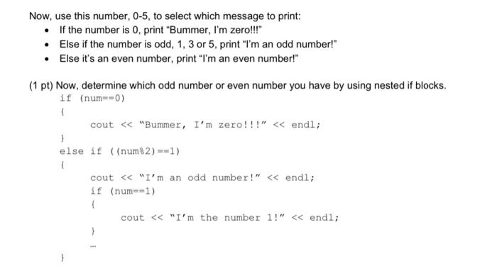 Solved pts in total) Part 4: rand() and conditional | Chegg.com