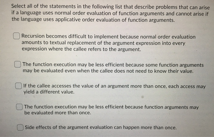Solved Select all of the statements in the following list | Chegg.com
