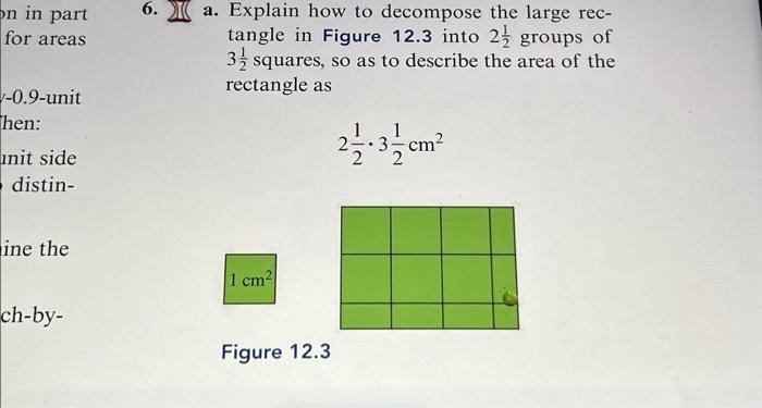 Solved by- 6. a. Explain how to decompose the large rec- | Chegg.com