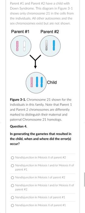 Solved Parent \#1 and Parent #2 have a child with Down | Chegg.com