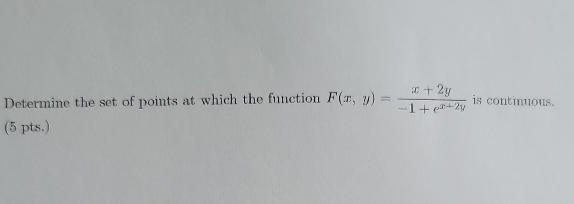 Solved Determine the set of points at which the function | Chegg.com