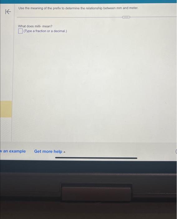 Solved Use the meaning of the prefix to determine the | Chegg.com