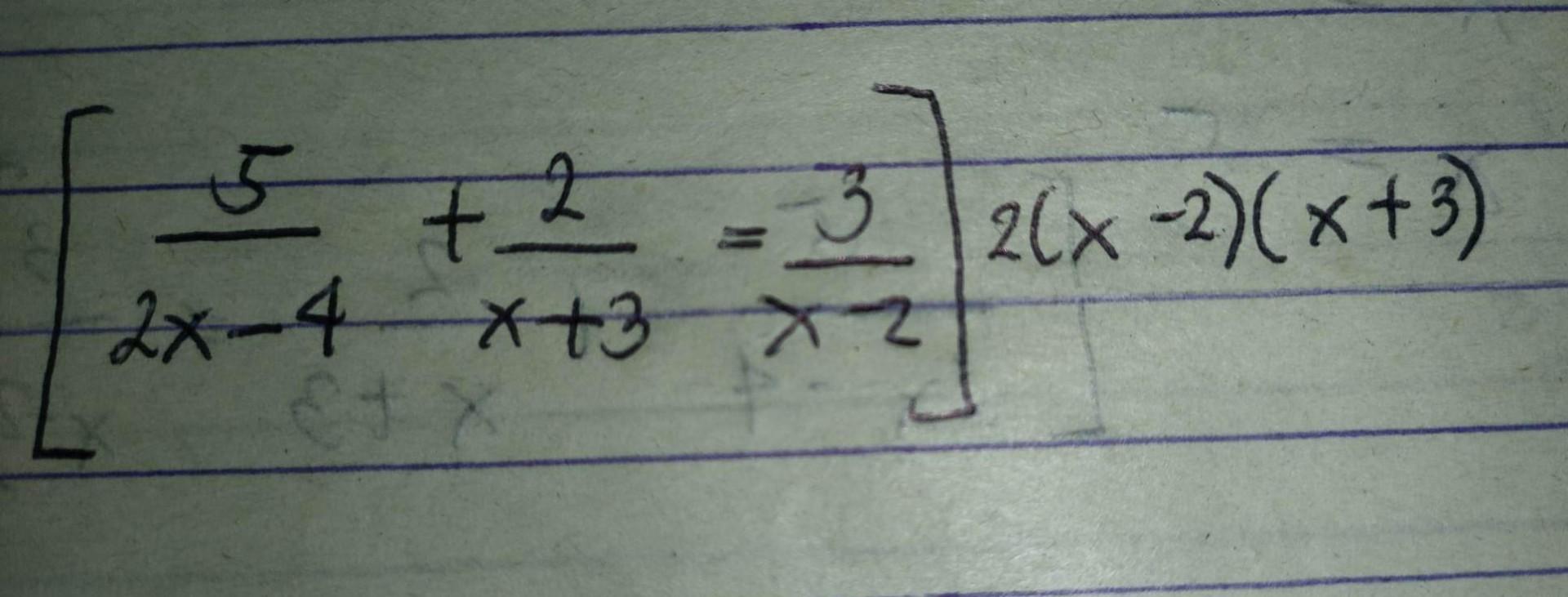 Solved [2x−45+x+32=x−2−3]2(x−2)(x+3) | Chegg.com
