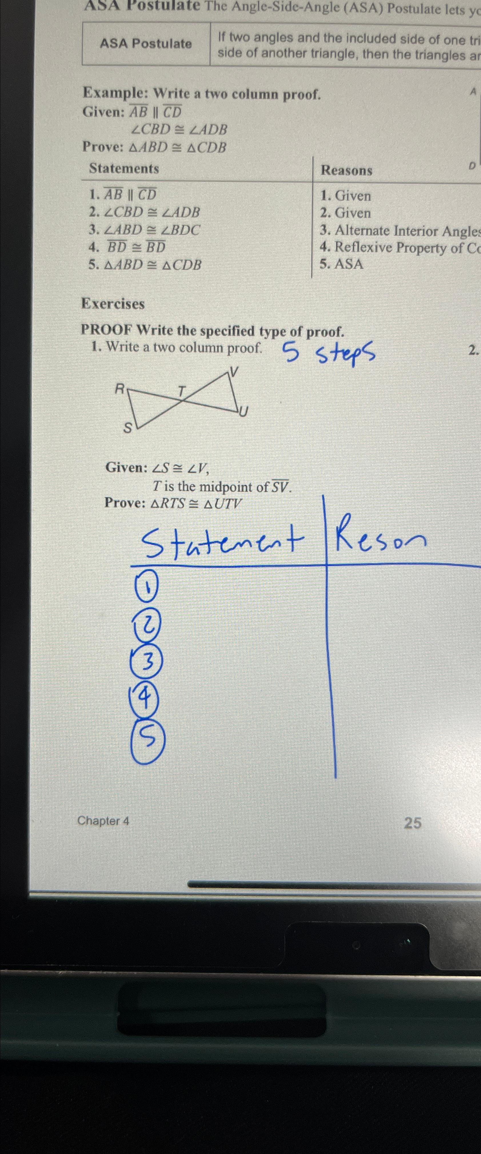 Solved ASA Postulate The Angle-Side-Angle (ASA) ﻿Postulate | Chegg.com