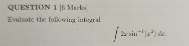 Solved QUESTION 1 [6 ﻿Marks]Evaluate the following | Chegg.com