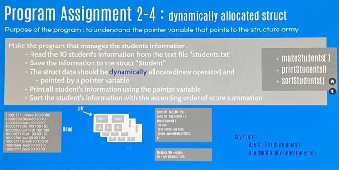 Solved Program Assignment 2 4 Dynamically Allocated Struct 
