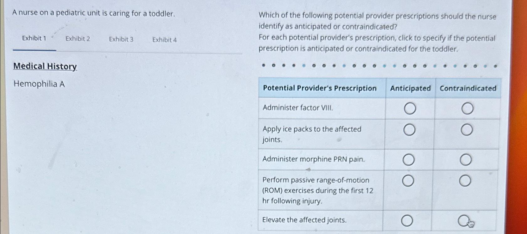 Solved A nurse on a pediatric unit is caring for a | Chegg.com