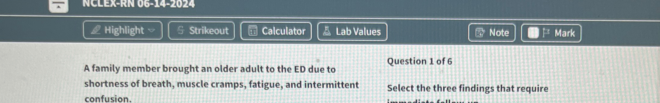 Solved A family member brought an older adult to the ED due | Chegg.com
