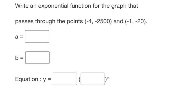 Solved Write an exponential function for the graph that | Chegg.com