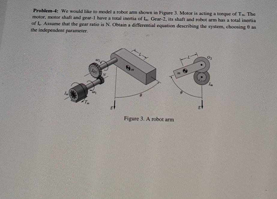 Solved Problem-4: We would like to model a robot arm shown | Chegg.com