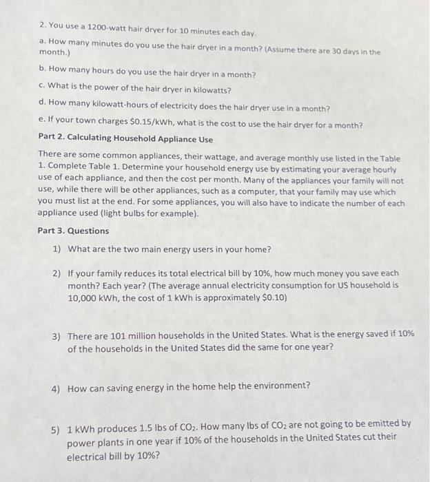 Solved Outcome The Cost of Electricity To calculate the | Chegg.com