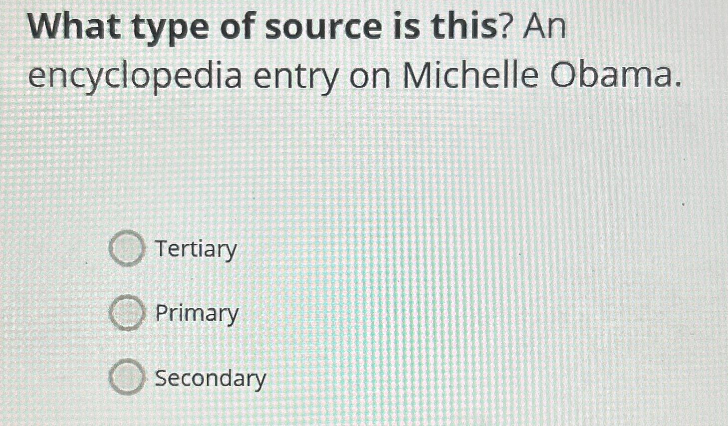 Solved What type of source is this? An encyclopedia entry on | Chegg.com