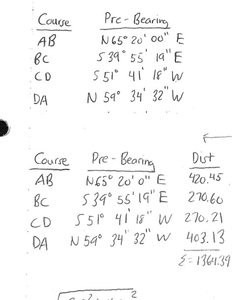 Solved Calculate Departure And Latitude And Apply The
