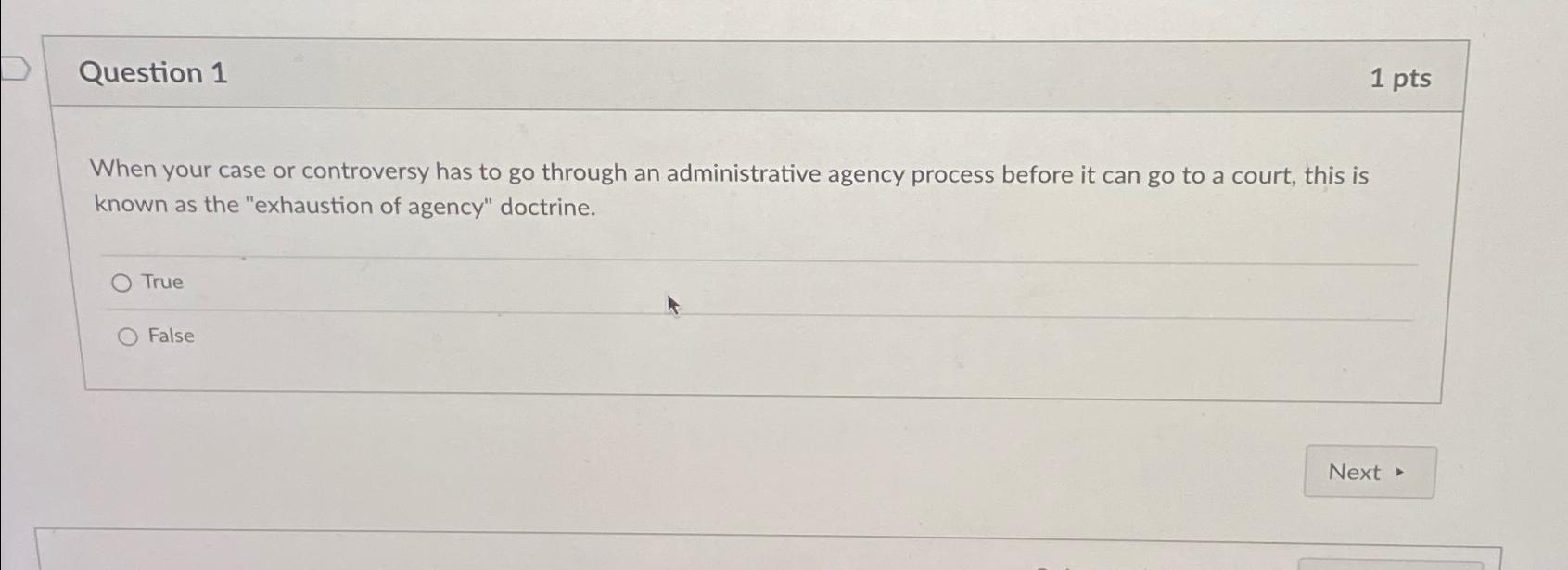 Solved Question 11 ﻿ptsWhen your case or controversy has to | Chegg.com