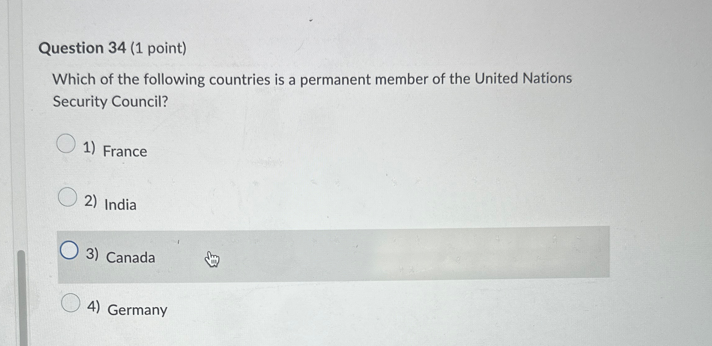 Solved Question 34 (1 ﻿point)Which of the following | Chegg.com