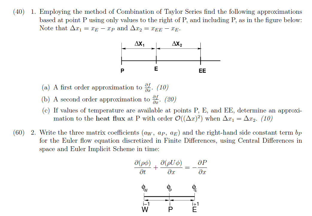Solved 1. ﻿Employing the method of Combination of Taylor | Chegg.com