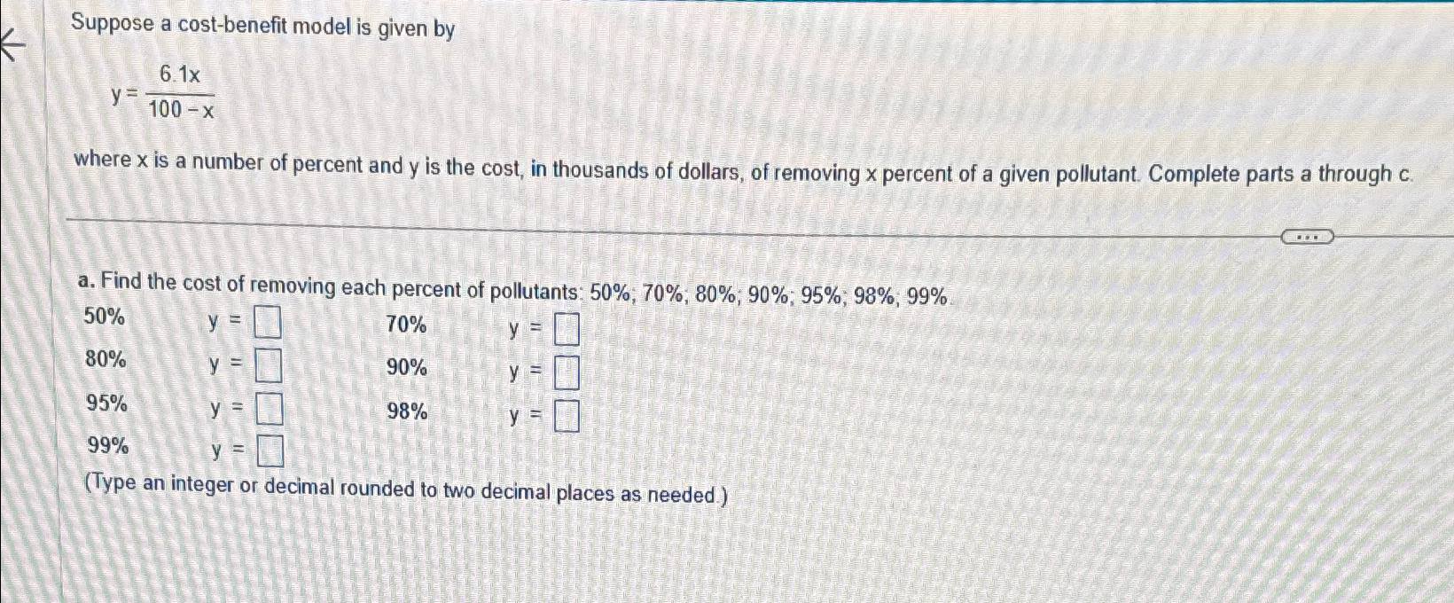 Solved Suppose a cost-benefit model is given | Chegg.com