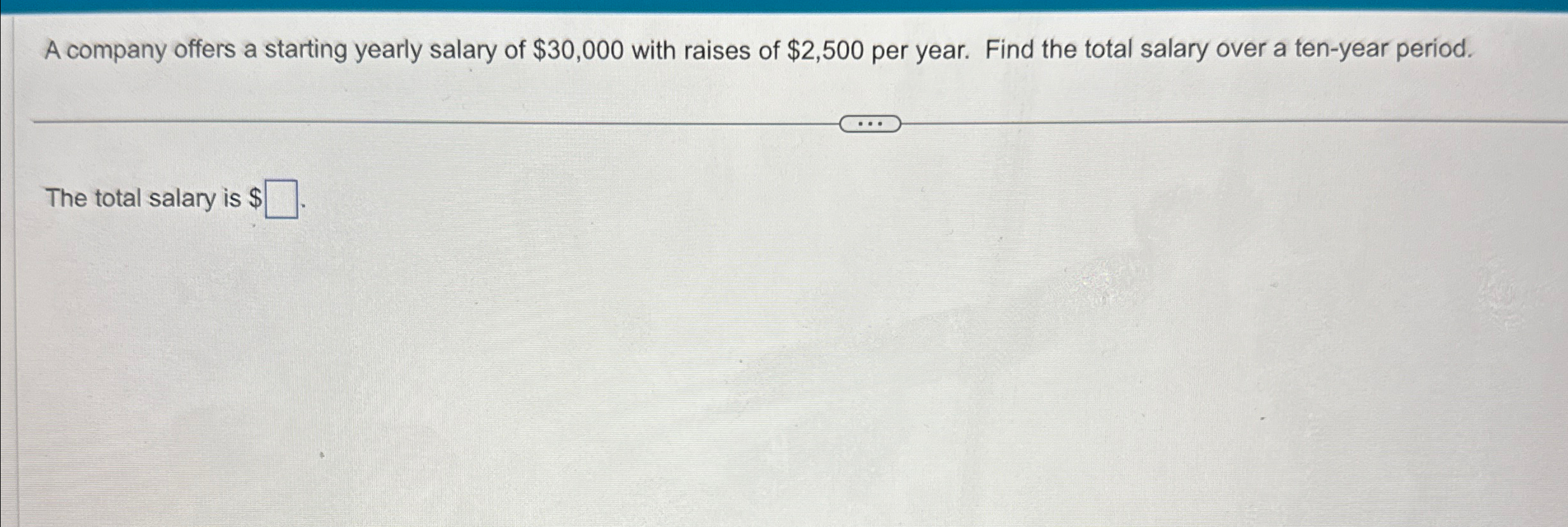 Solved A company offers a starting yearly salary of $30,000 | Chegg.com