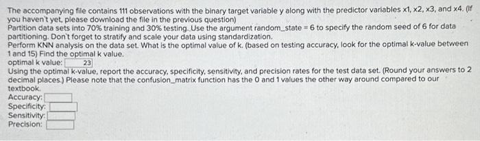 Solved The accompanying file contains 111 observations with | Chegg.com