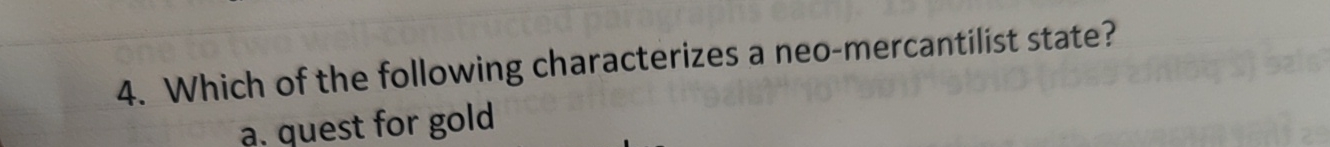Solved Which of the following characterizes a | Chegg.com