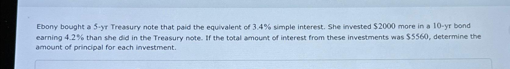 Solved Ebony bought a 5 -yr Treasury note that paid the | Chegg.com