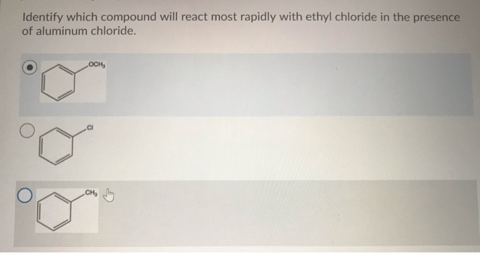 Solved Identify which compound will react most rapidly with | Chegg.com