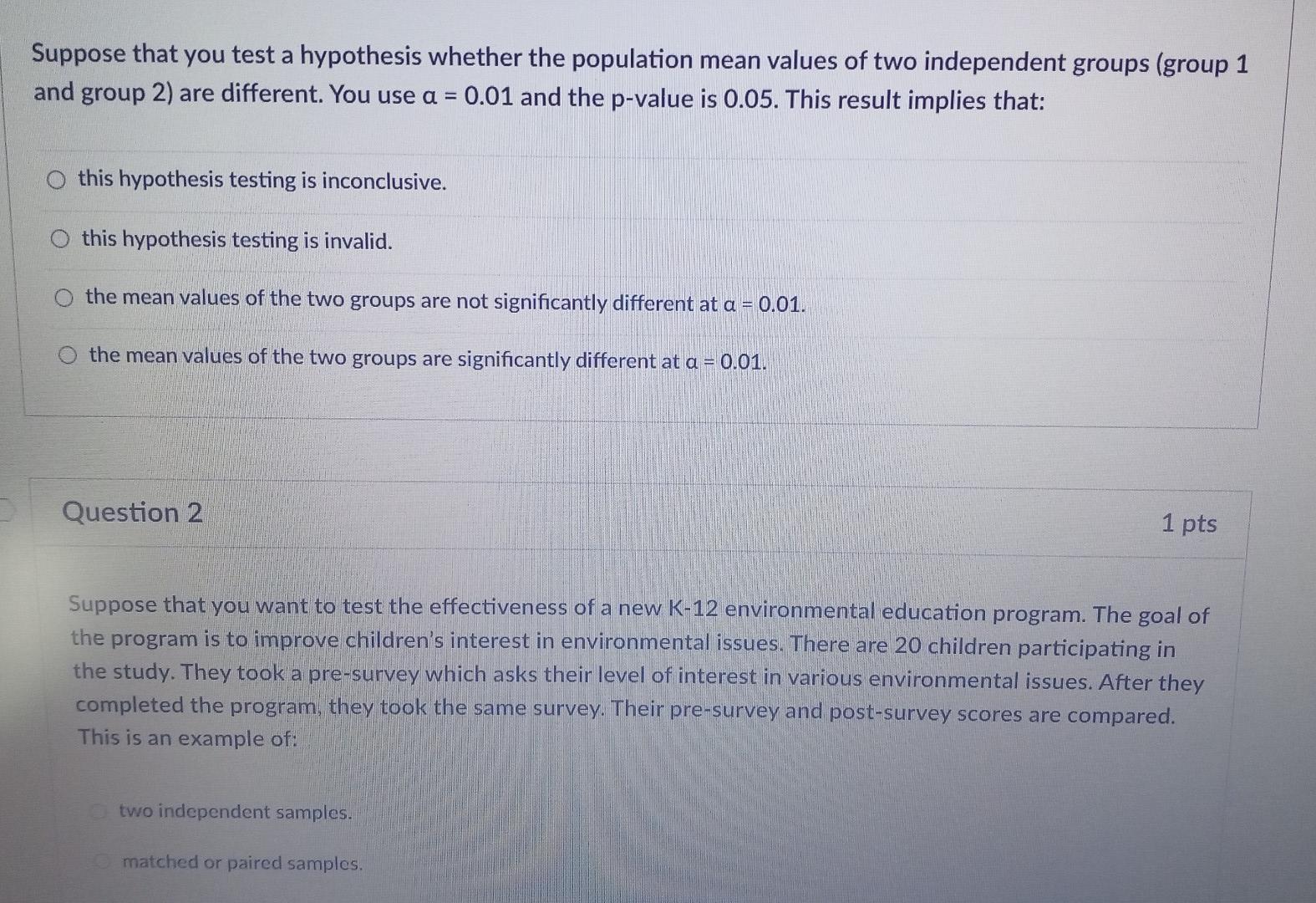 Solved Suppose that you test a hypothesis whether the | Chegg.com