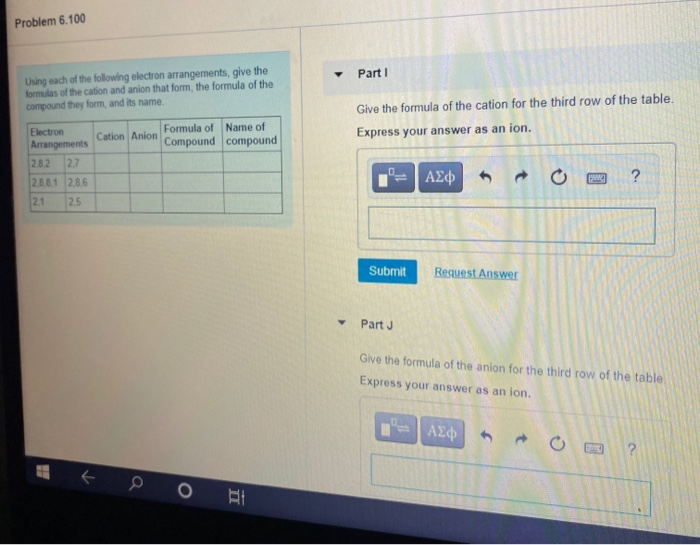Solved Problem 6.100 Using each of the following electron | Chegg.com